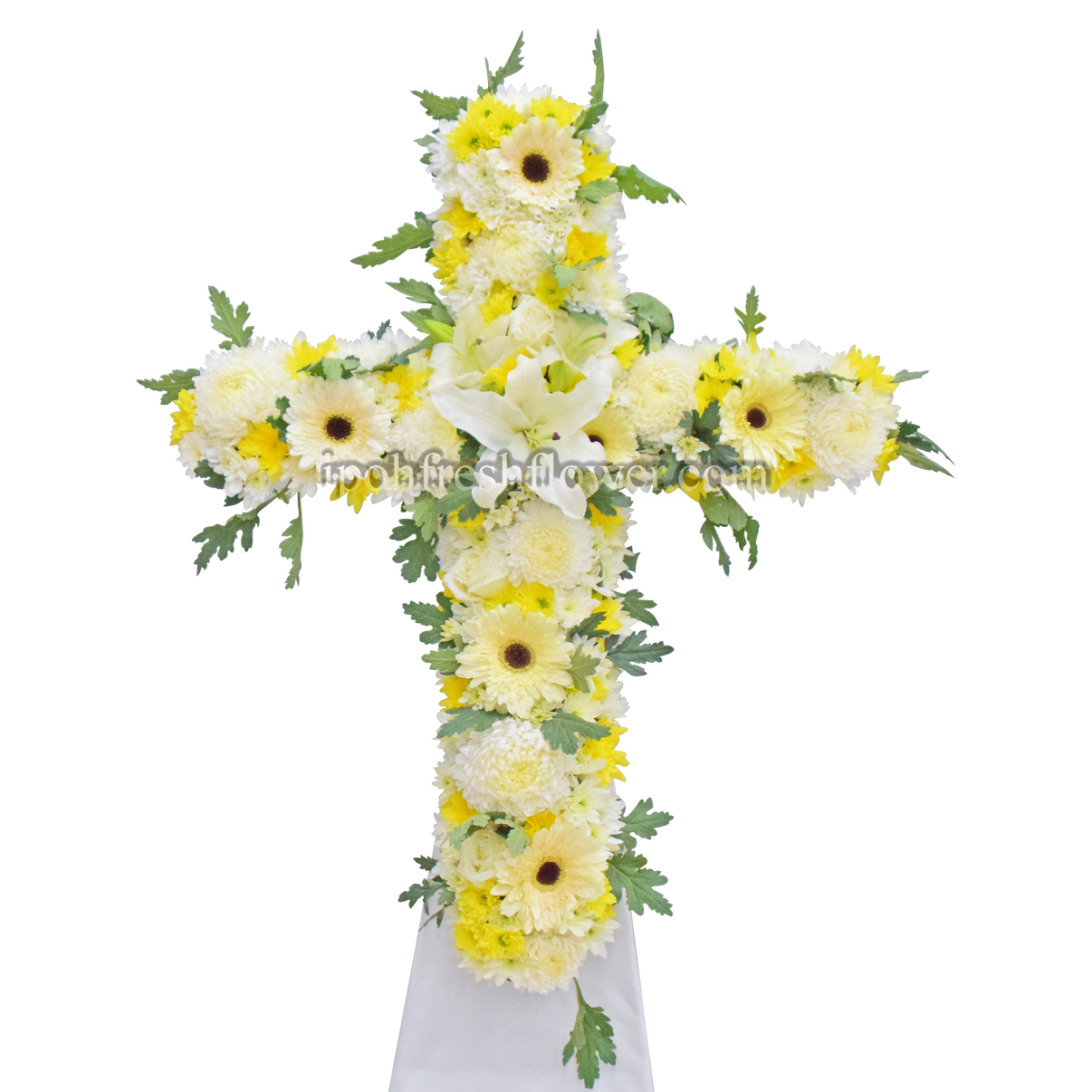 External Grace Cross Wreath| Funeral Flower Cross Stand| Same Day ...
